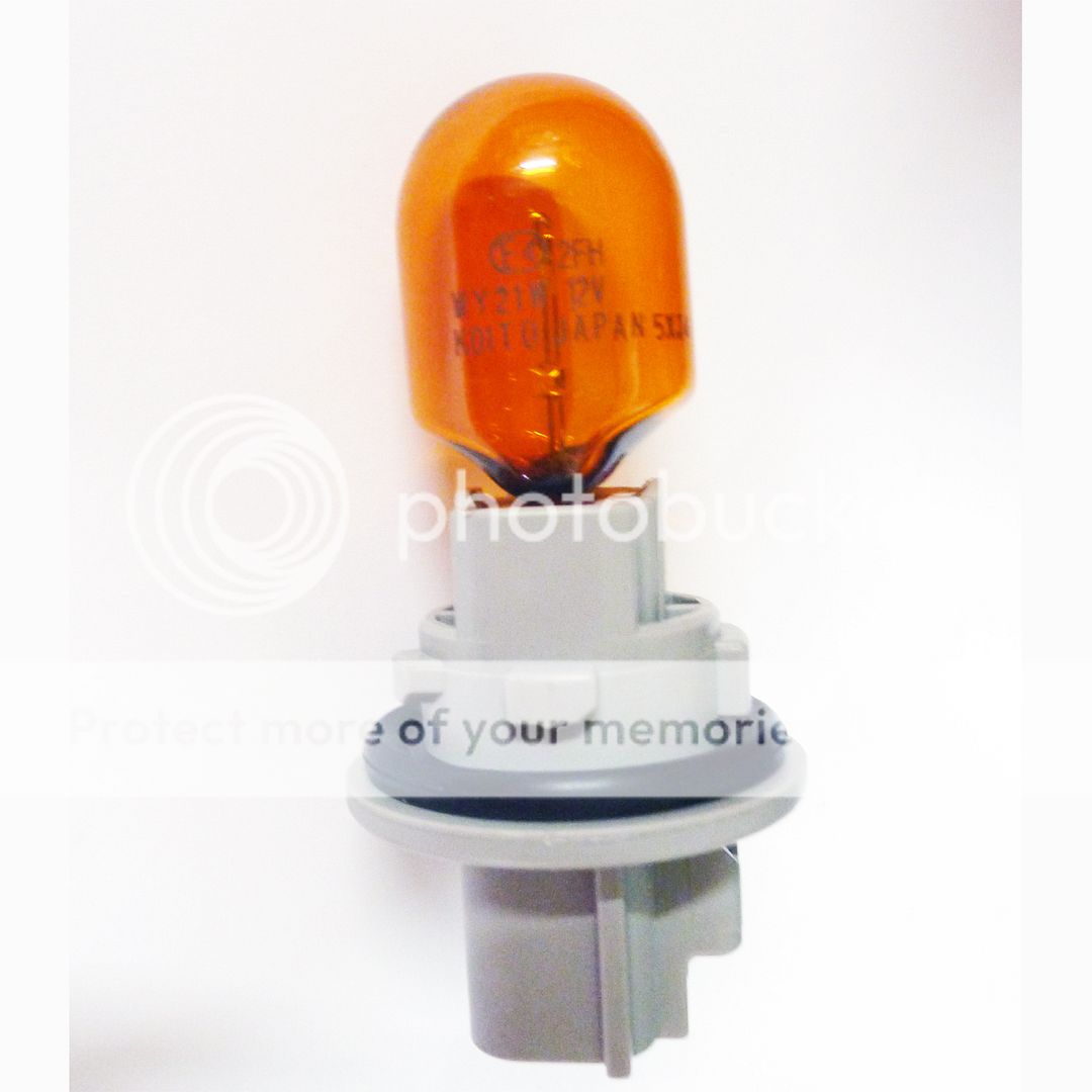 Wy21W Amber Light Bulbs 12V 7440 T20 582 Koito Japan Oem Head light Socket
