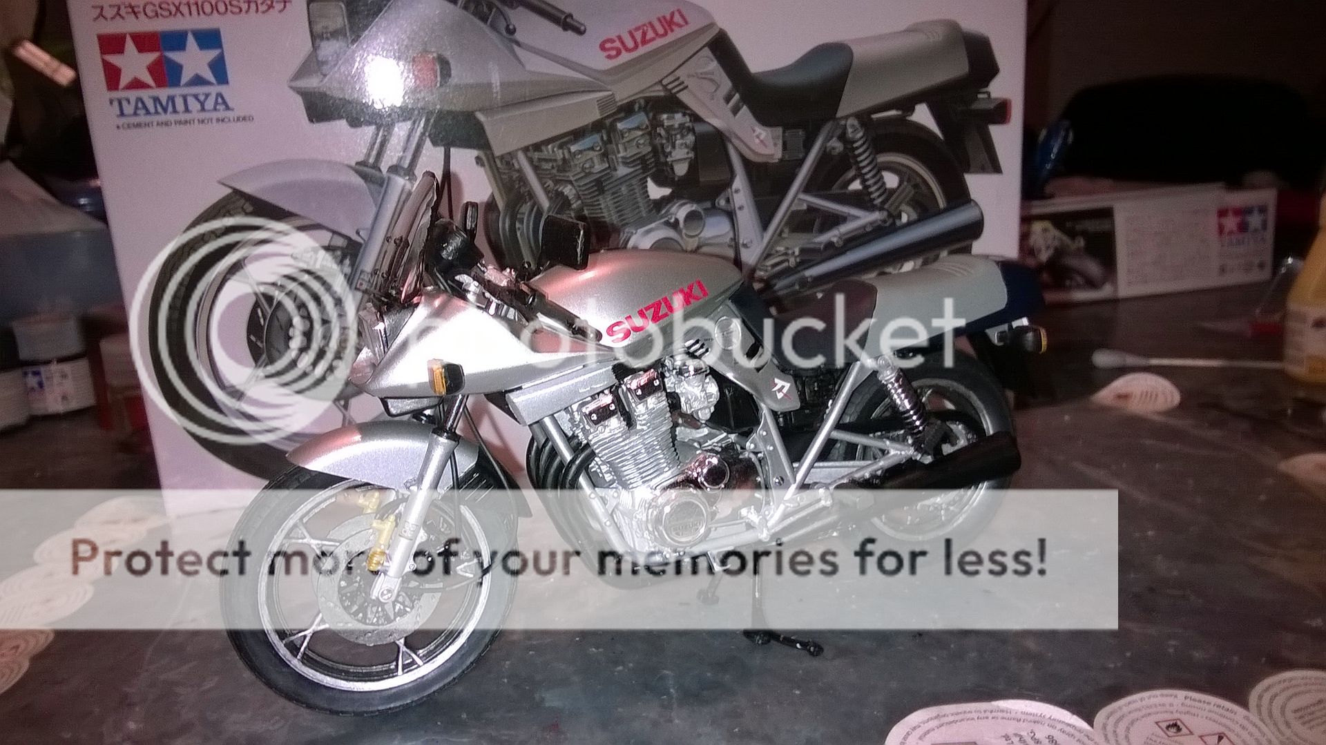 Build #1 Tamiya 14010 1:12 scale Suzuki GSX1100S Katana COMPLETED ...