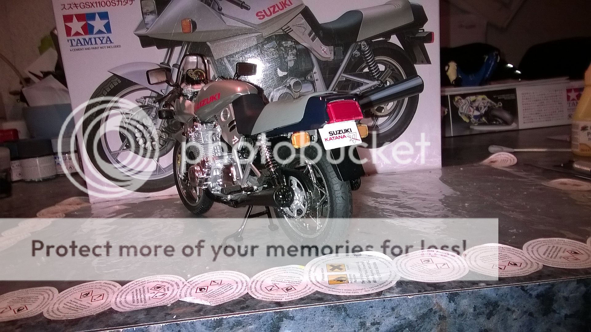 Build #1 Tamiya 14010 1:12 scale Suzuki GSX1100S Katana COMPLETED ...